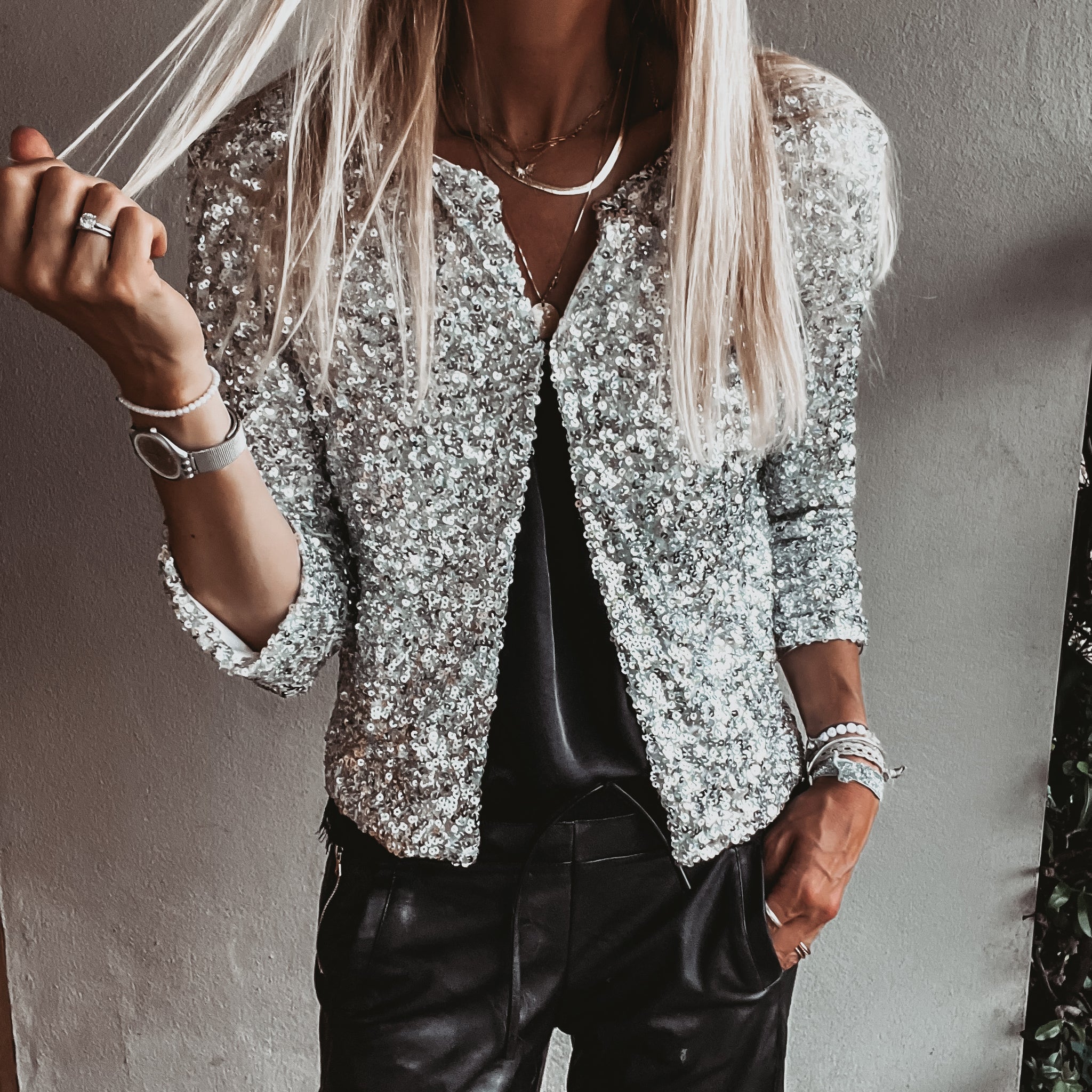 Rio Silver Sequin bolero jacket – Lucy Dodwell