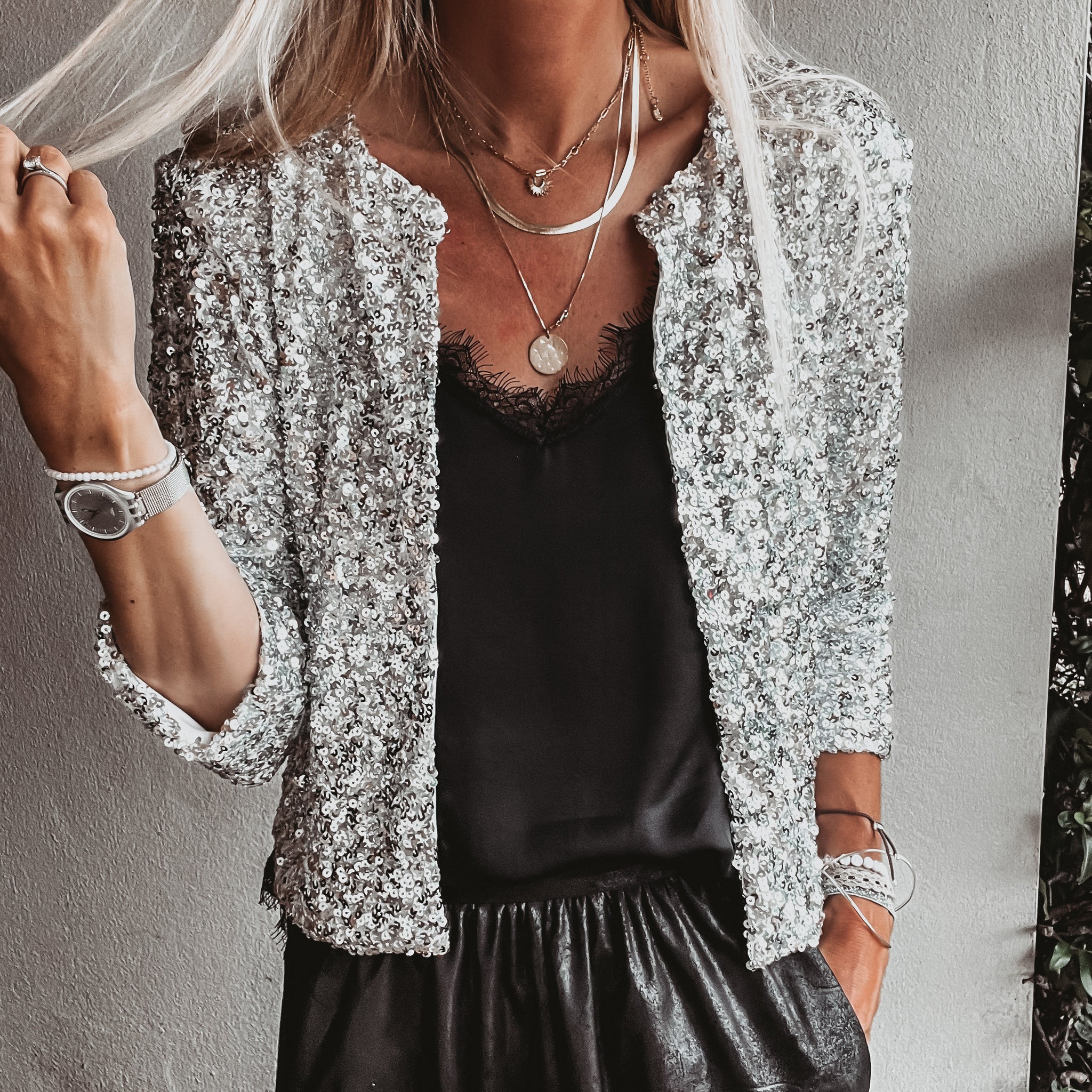 Rio Silver Sequin bolero jacket – Lucy Dodwell