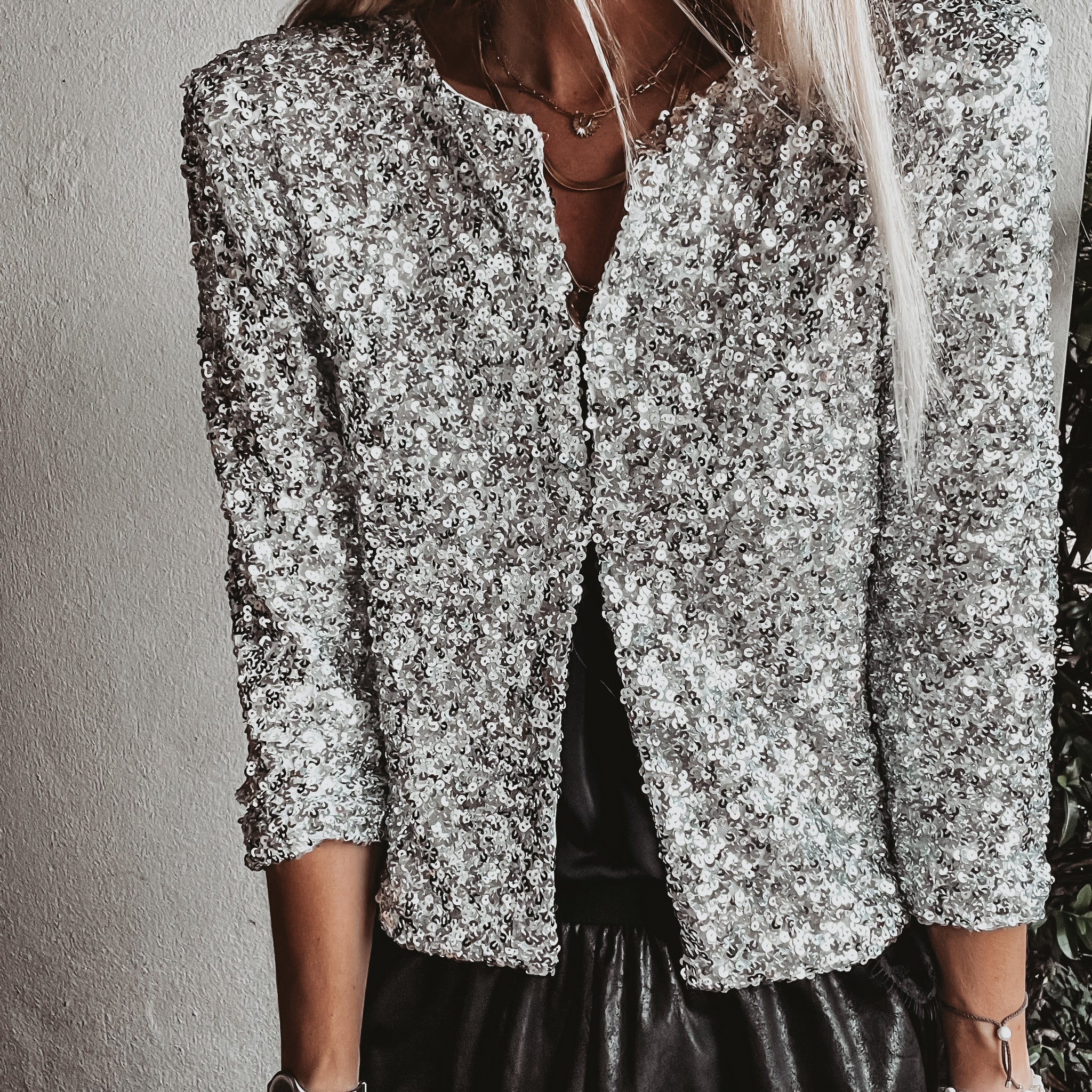 Rio Silver Sequin bolero jacket – Lucy Dodwell
