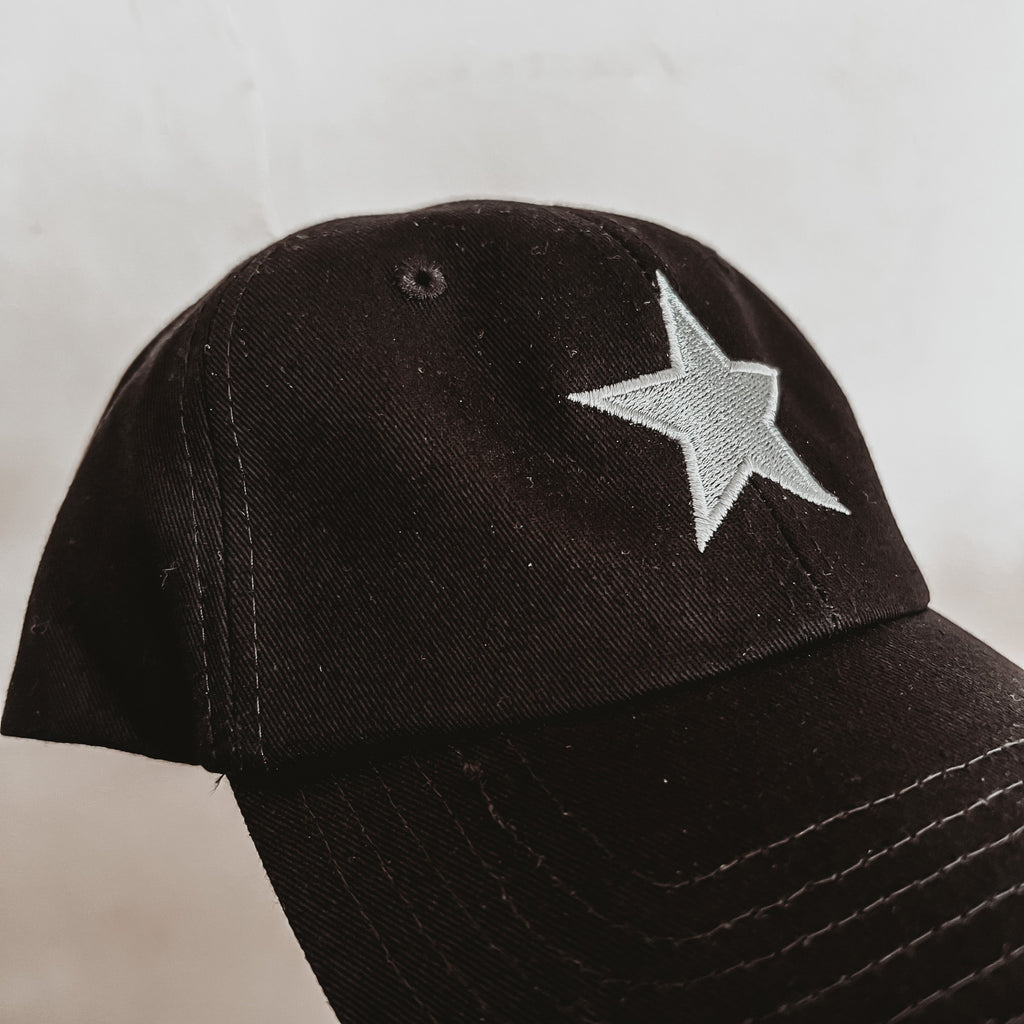 Black / Grey STAR baseball cap *NEW* – Lucy Dodwell